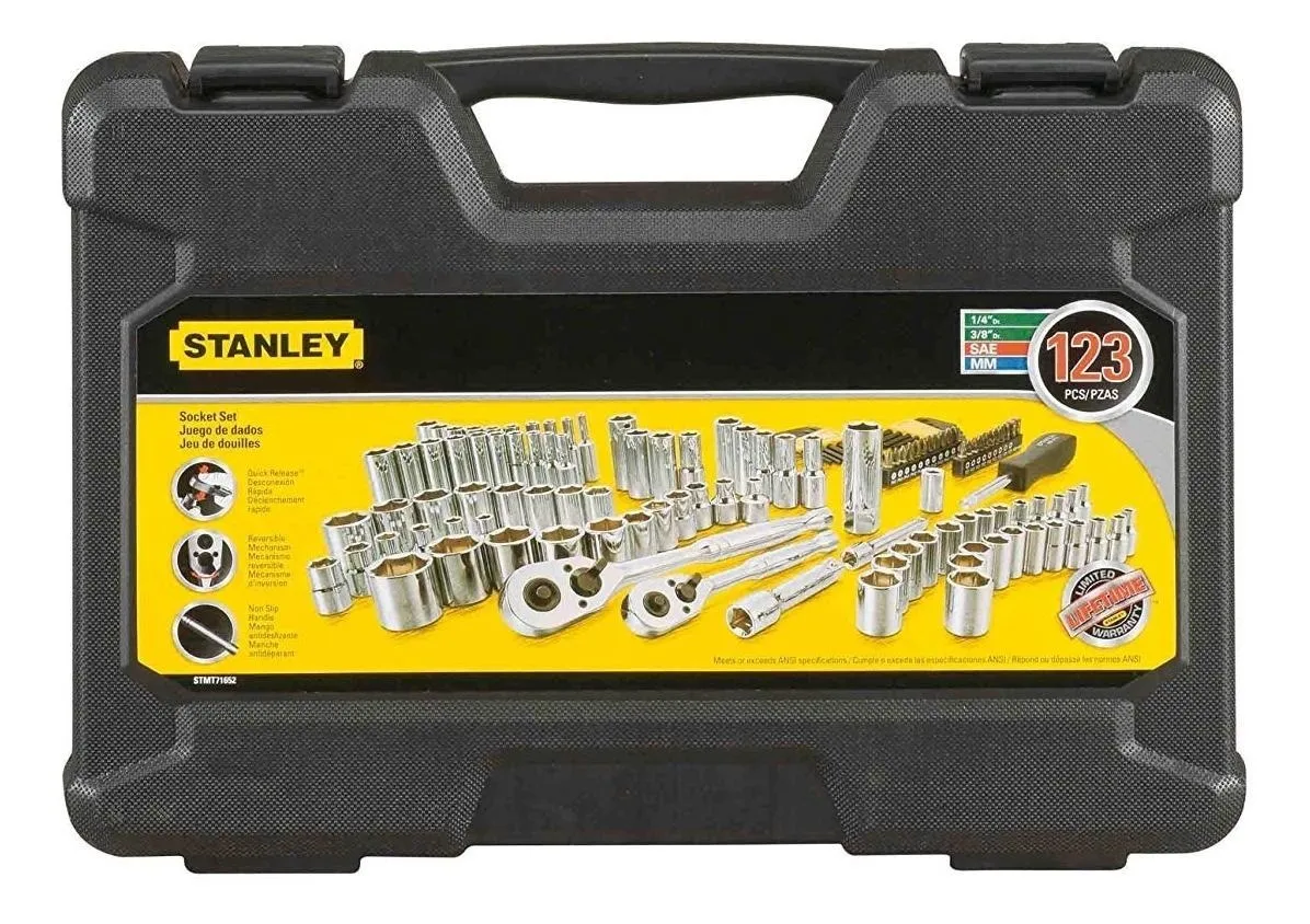 Juego de Herramientas Mecánicas STANLEY STMT71652 de 123 Piezas: Kit ...