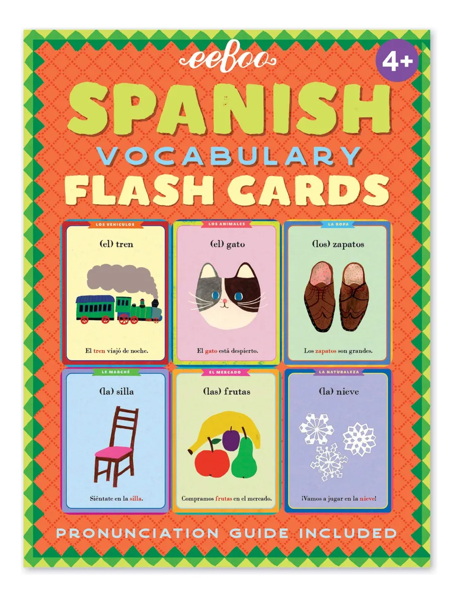 Tarjetas Flash Vocabulario Español para Aprender: Kit Educativo para ...