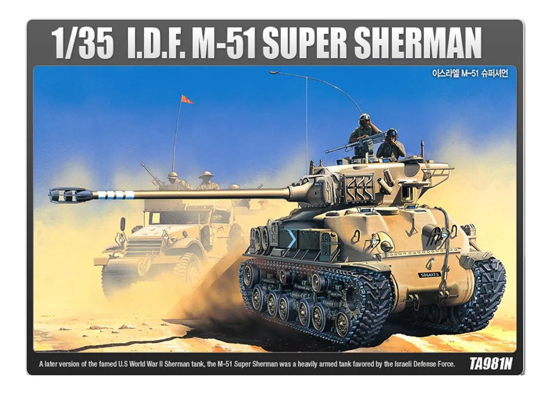 Kit de Modelo Tanque Israelí M-51 Super Sherman 1/35 Escala - Réplica ...